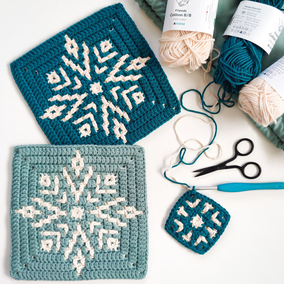 Ice Blossom - Mosaic Square – Hobbii